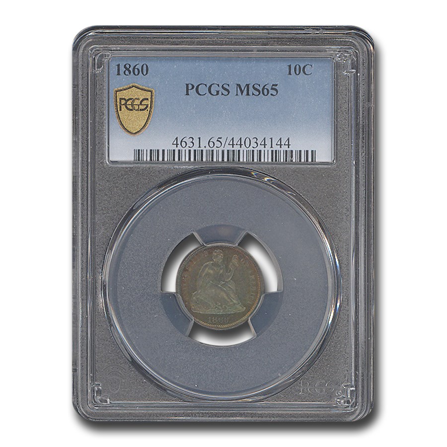 Buy 1860 Liberty Seated Dime MS-65 PCGS | APMEX