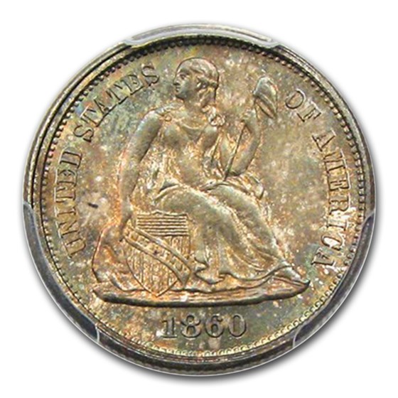 Buy 1860 Liberty Seated Dime MS-66 PCGS CAC | APMEX