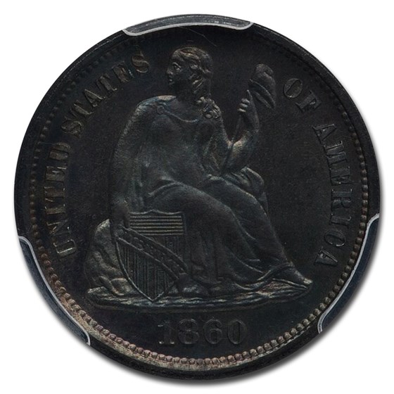 Buy 1860 Liberty Seated Dime PR-65 PCGS | APMEX