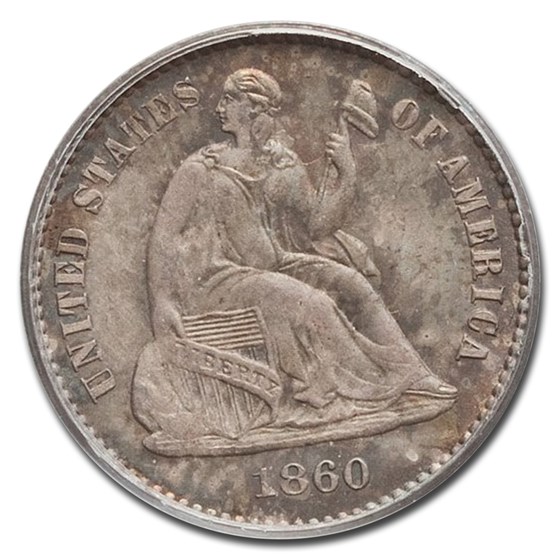 Buy 1860 Liberty Seated Half Dime MS-66 PCGS CAC | APMEX