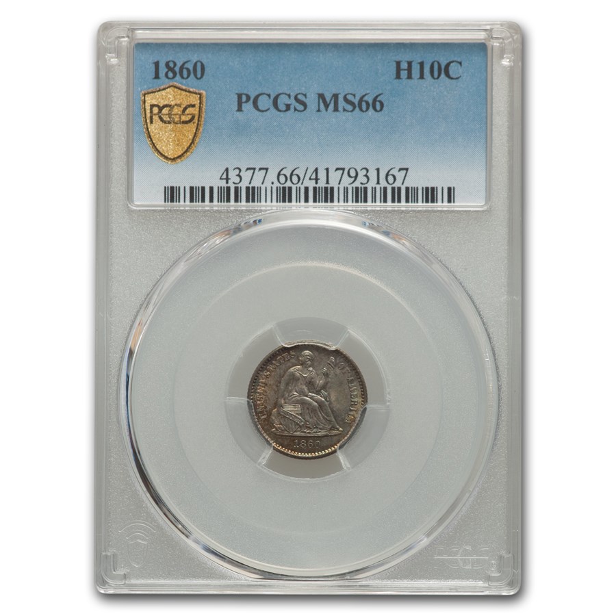 Buy 1860 Liberty Seated Half Dime MS-66 PCGS | APMEX
