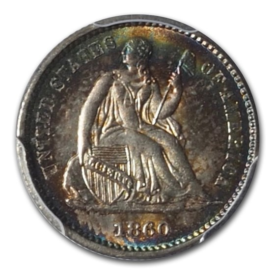 Buy 1860 Liberty Seated Half Dime MS-67 PCGS | APMEX