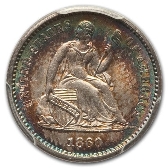 Buy 1860 Liberty Seated Half Dime MS-67 PCGS | APMEX