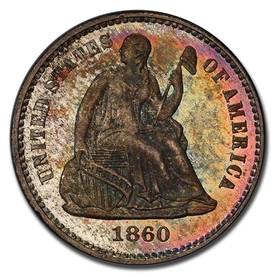 Buy 1860 Liberty Seated Half Dime MS-68 PCGS | APMEX