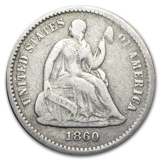 Buy 1860 Liberty Seated Half Dime VF | APMEX