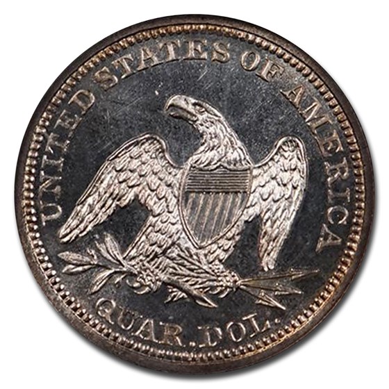 Buy 1860 Liberty Seated Quarter PF-65 Cameo NGC | APMEX