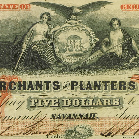 Buy 1860 Merchants & Planters Bank, Savannah, GA $5.00 GA-315 VF | APMEX
