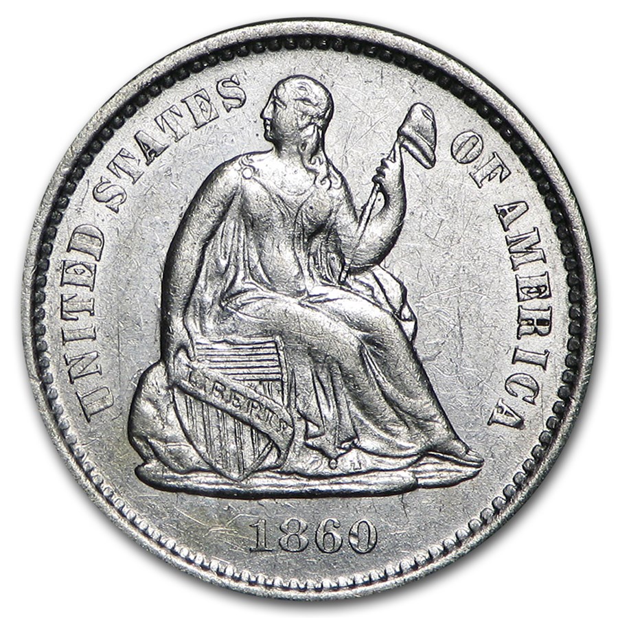 Buy 1860-O Liberty Seated Half Dime AU | APMEX