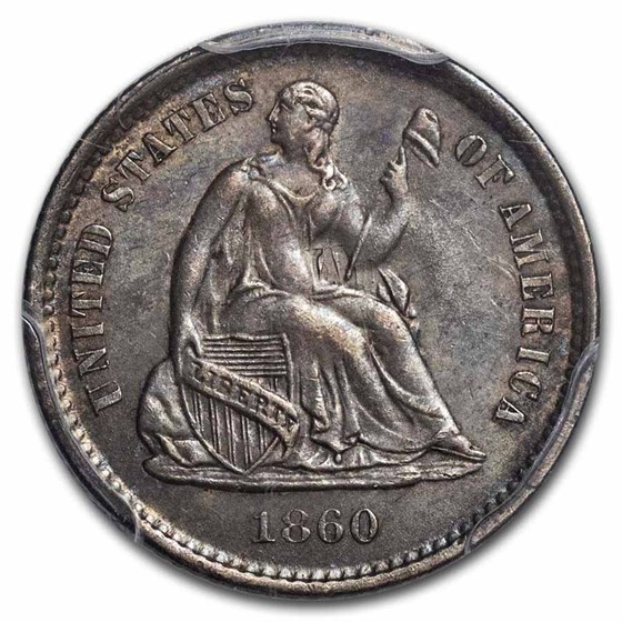 1860-O Liberty Seated Half Dime MS-62 PCGS