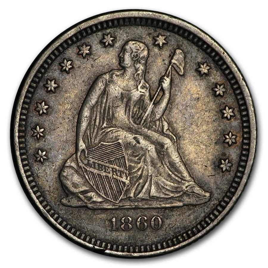 Buy 1860-O Liberty Seated Quarter AU | APMEX