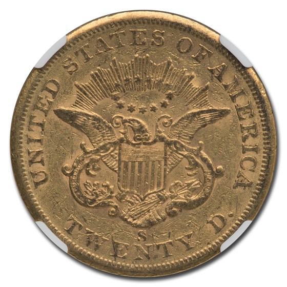 Buy 1860-S $20 Liberty Gold Double Eagle AU-53 NGC | APMEX