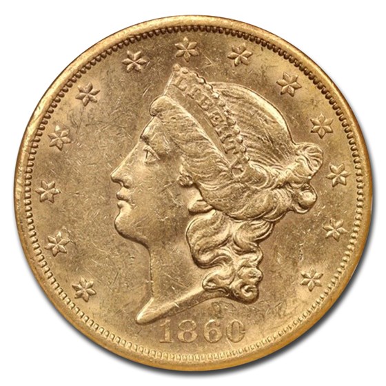 Buy 1860-S $20 Liberty Gold Double Eagle AU-55 NGC (SS Republic) | APMEX