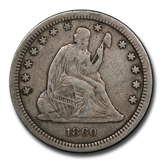Buy 1860-S Liberty Seated Quarter VF-20 PCGS | APMEX