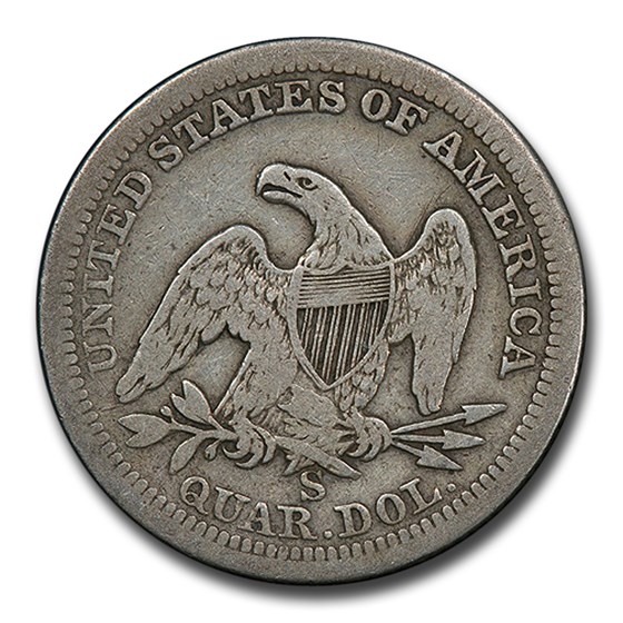 Buy 1860-S Liberty Seated Quarter VF-20 PCGS | APMEX