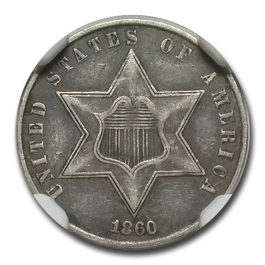 Buy 1860 Three Cent Silver XF-45 NGC | APMEX