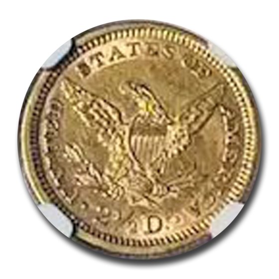 Buy 1861 $2.50 Liberty Gold Quarter Eagle Type 2 AU-58 NGC | APMEX