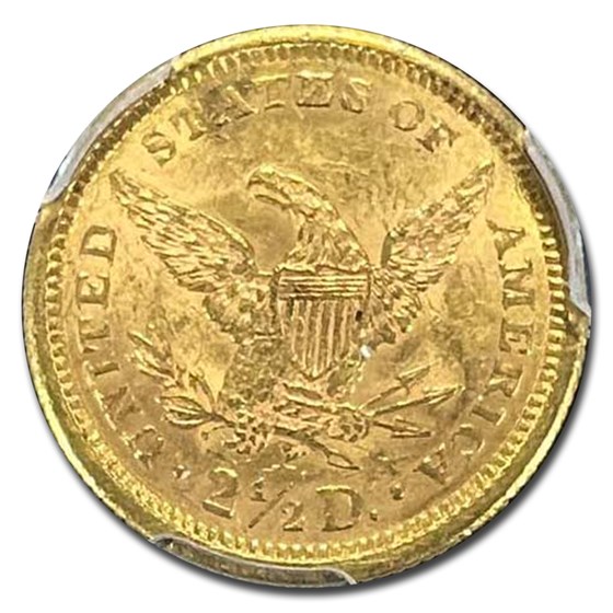 Buy 1861 $2.50 Liberty Gold Quarter Eagle Type 2 MS-62 PCGS | APMEX