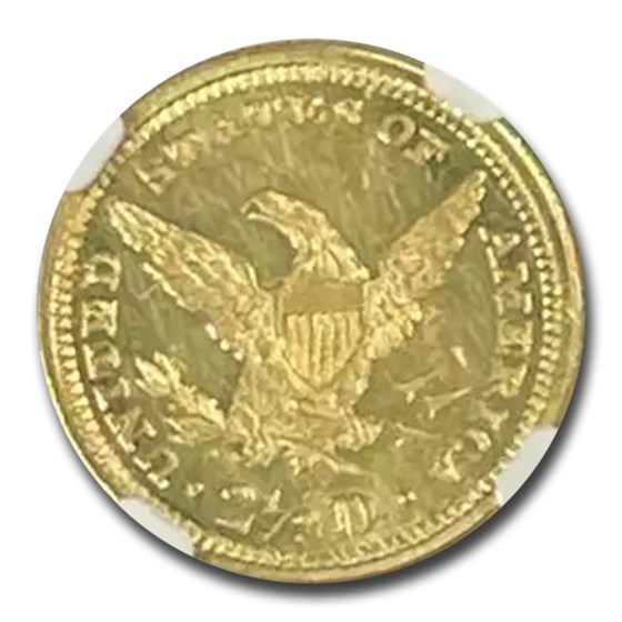 Buy 1861 $2.50 Liberty Gold Quarter Eagle Type 2 MS-63 NGC CAC | APMEX