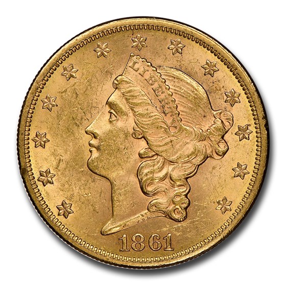Buy 1861 $20 Liberty Gold Double Eagle MS-61 NGC CAC | APMEX
