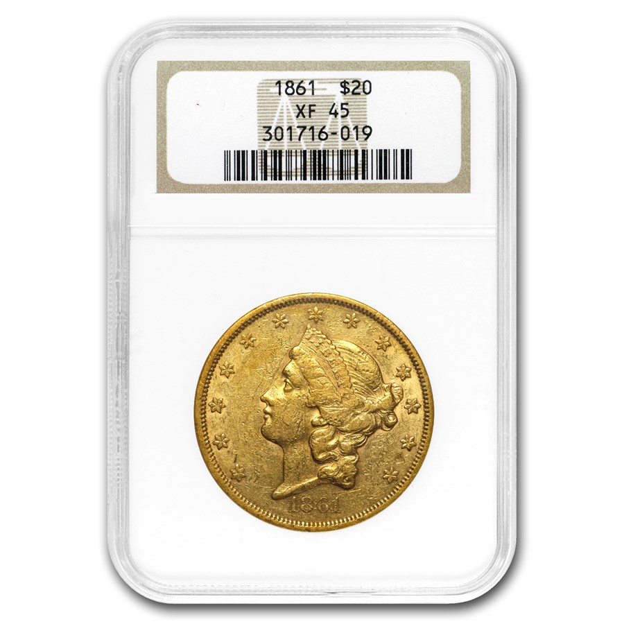 Buy 1861 $20 Liberty Gold Double Eagle XF-45 NGC | APMEX
