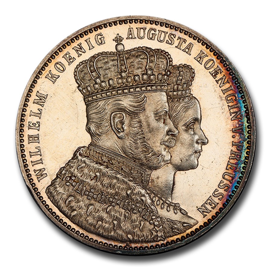 Buy 1861-A German States Prussia Silver Thaler Wilhelm I PR-62 PCGS | APMEX