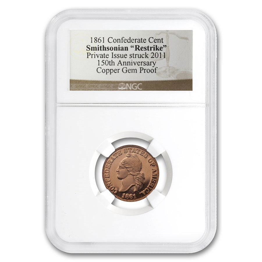 Buy 1861 Confederate Cent 2nd Restrike Gem Proof NGC | APMEX