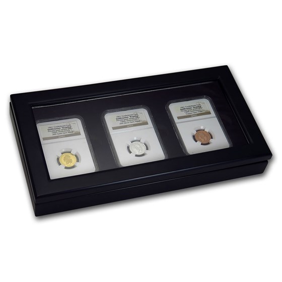 Buy 1861 Confederate Cent Smithsonian Restrike Proof 3 Coin Set NGC | APMEX