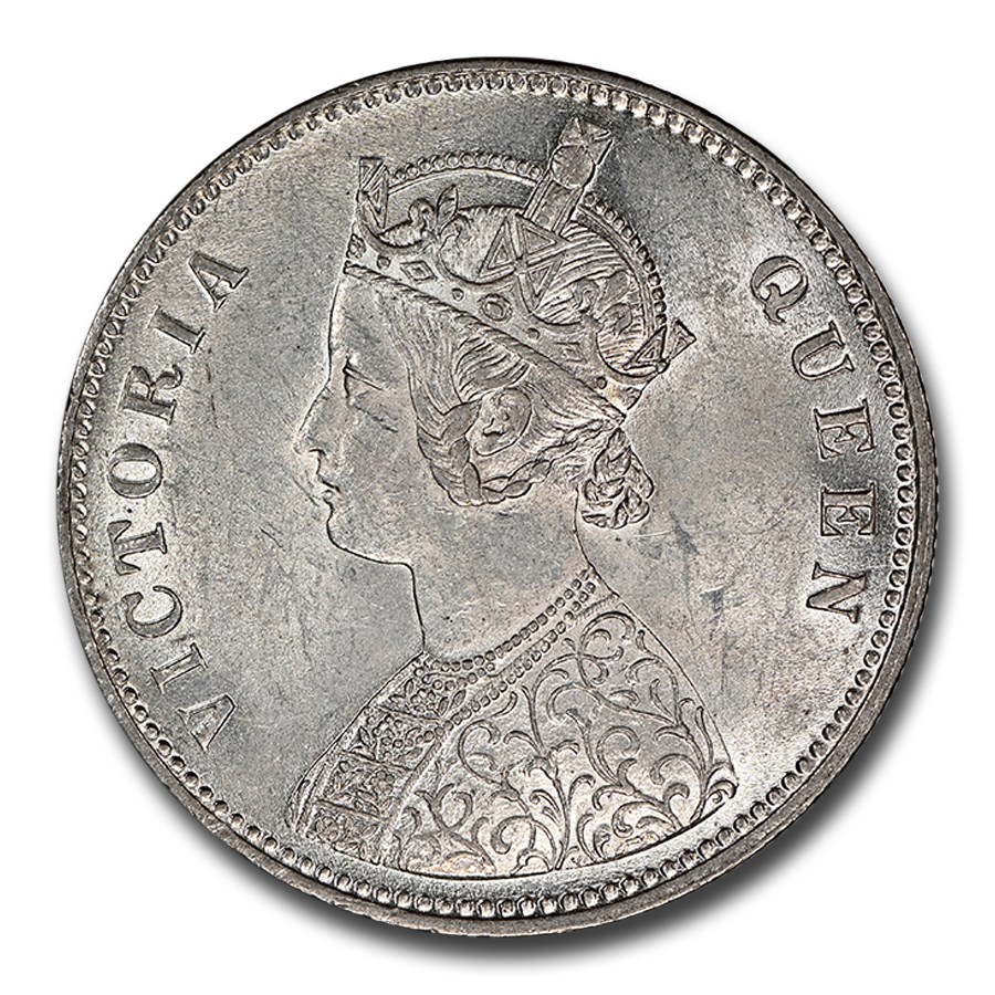 Buy 1861 India Silver Rupee Victoria MS-63 NGC | APMEX