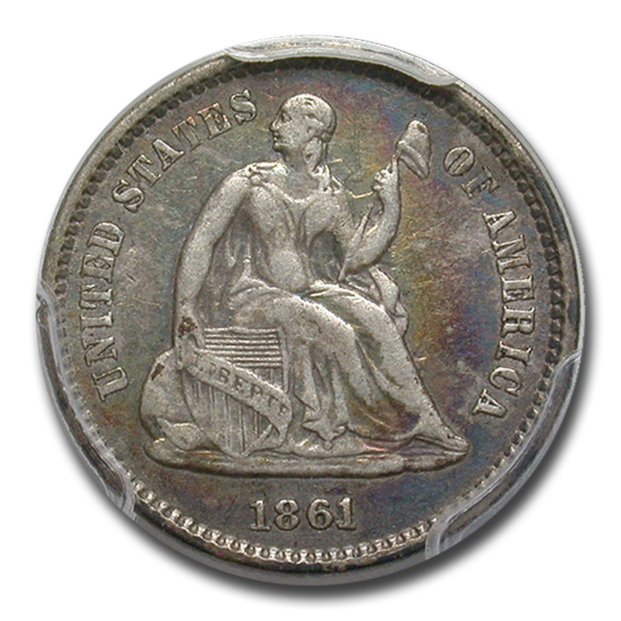 Buy 1861 Liberty Seated Half Dime XF-40 PCGS | APMEX