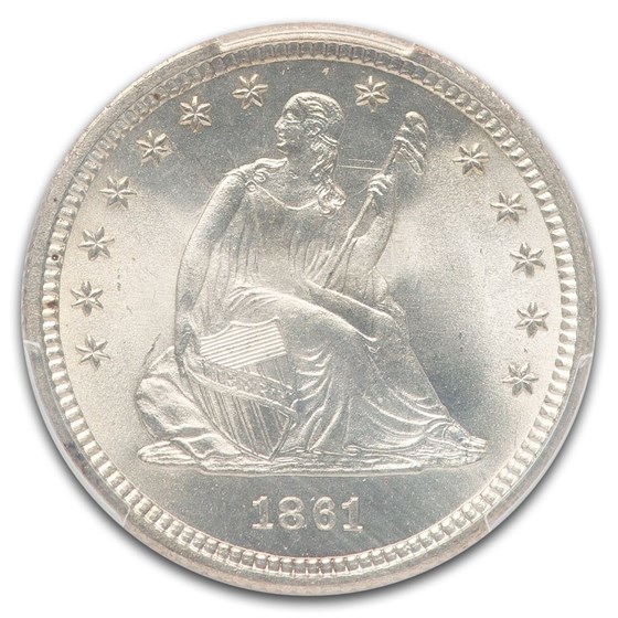 Buy 1861 Liberty Seated Quarter MS-67 PCGS | APMEX