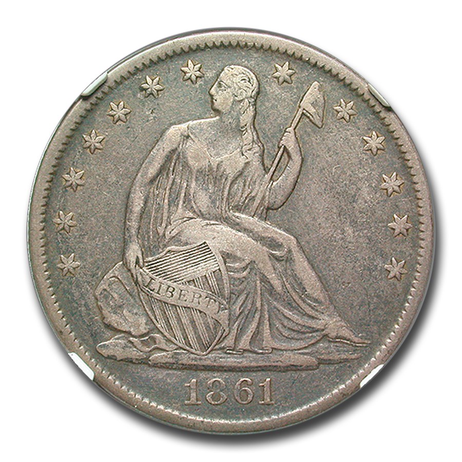 1861-O Liberty Seated Half Dollar VF-30 NGC