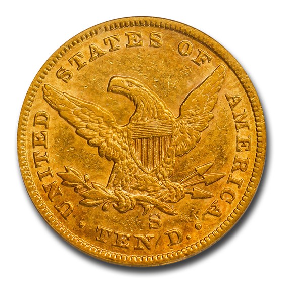 Buy 1861-S $10 Liberty Gold Eagle AU-55 PCGS | APMEX