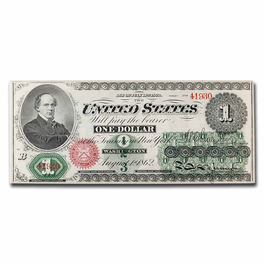 Buy 1862 $1.00 Legal Tender Salmon P. Chase AU (Fr#16C) | APMEX