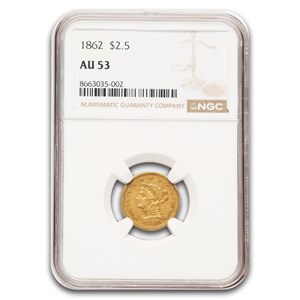 Buy 1862 $2.50 Liberty Gold Quarter Eagle AU-53 NGC | APMEX