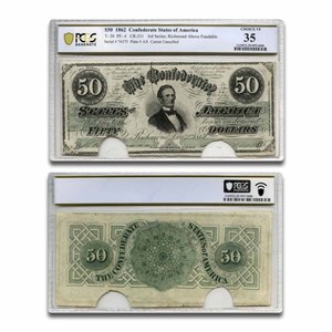 1862 $50 (T-50) Jefferson Davis Richmond, VA VF-35 PCGS