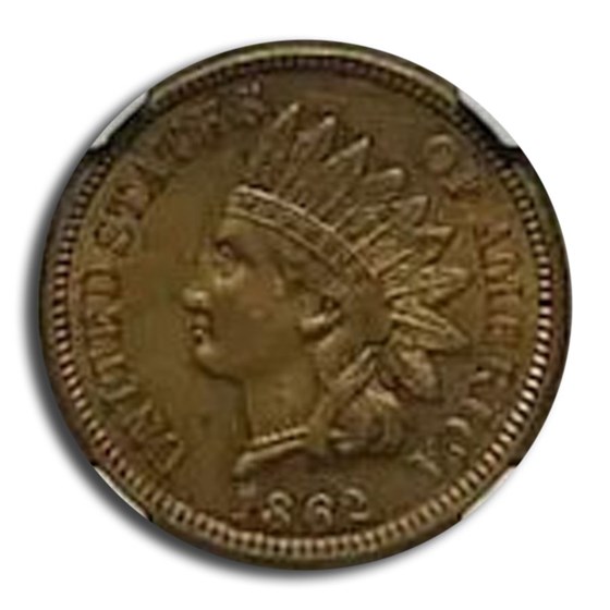 Buy 1862 Indian Head Cent AU-58 NGC | APMEX