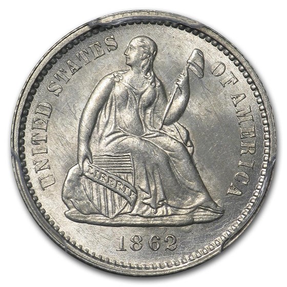 Buy 1862 Liberty Seated Half Dime MS-63 PCGS | APMEX