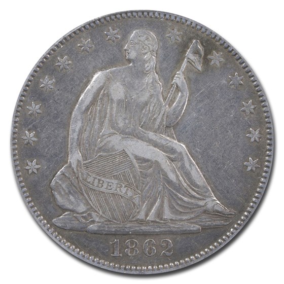 Buy 1862 Liberty Seated Half Dollar XF-45 PCGS | APMEX