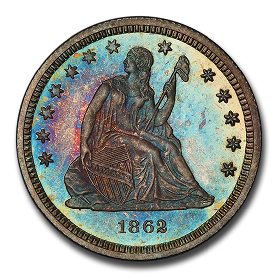Buy 1862 Liberty Seated Quarter PR-66 PCGS CAC | APMEX