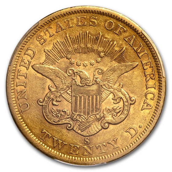 Buy 1862-S $20 Liberty Gold Double Eagle XF-45 PCGS | APMEX