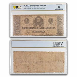 Buy 1863 $1.00 Clement C. Clay VG-8 PCGS (T-62) | APMEX
