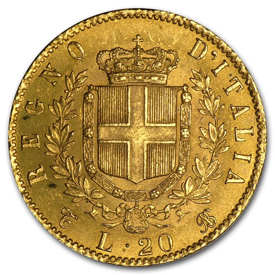 Buy 1863-1865 Italy Gold 5 Lire Vittorio Emanuele II AU | APMEX