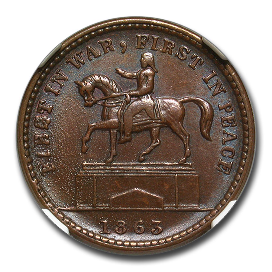 Buy 1863 1st in War, 1st in Peace Civil War Token MS-64 NGC (Brown) | APMEX