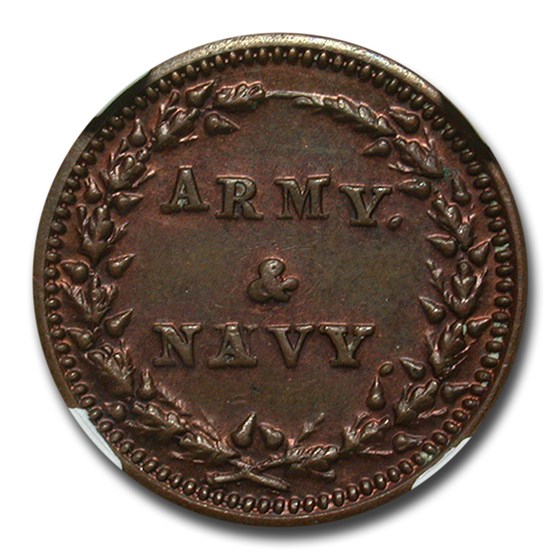 Buy 1863 Army & Navy Civil War Token MS-64 NGC (Brown, F-78/330a) | APMEX
