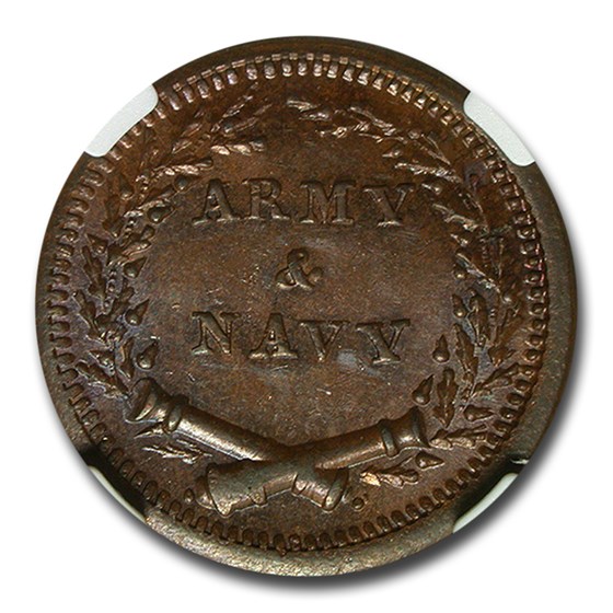Buy 1863 Army & Navy Civil War Token MS-65 NGC (Brown, F-77/331a) | APMEX