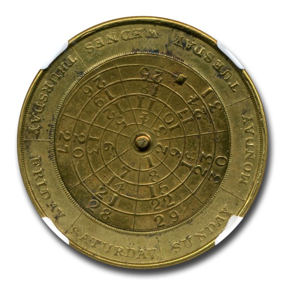Buy (1863) Brass Calendar Medal Regular Strike AU-55 NGC (GW-575) | APMEX
