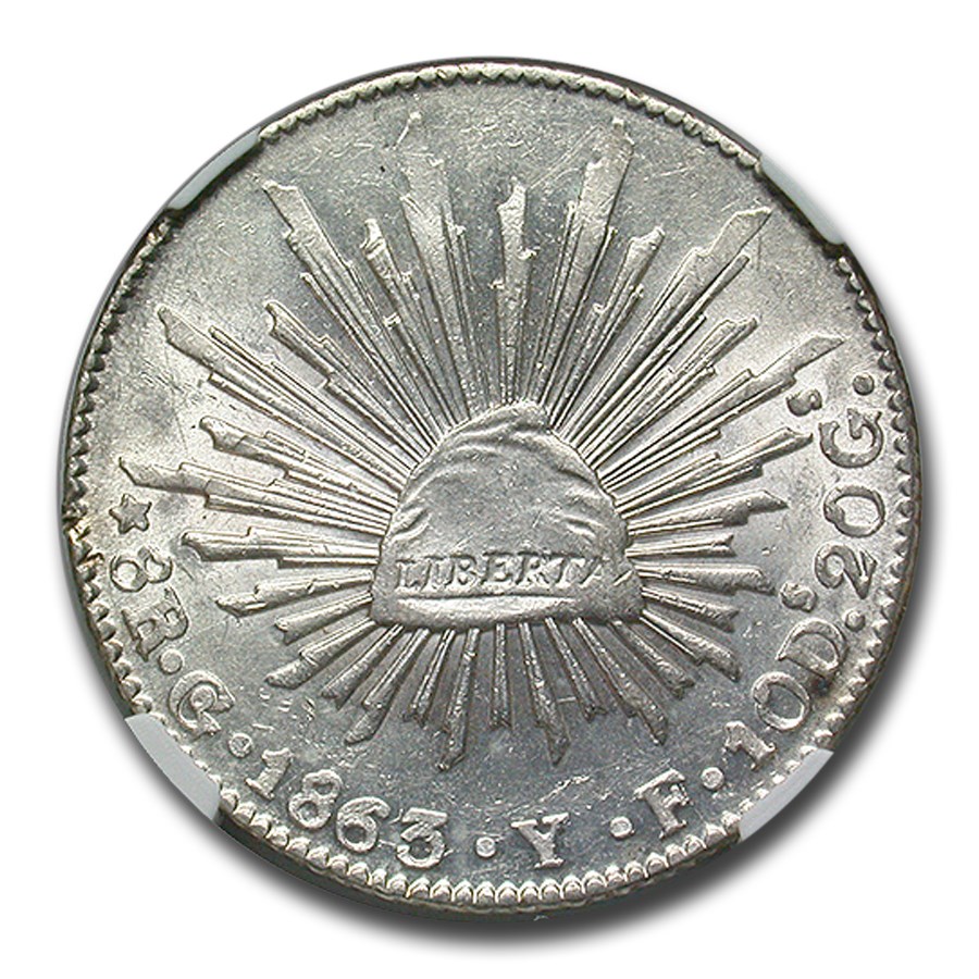 Buy 1863-Go Mexico Silver 8 Reales MS-61 | APMEX