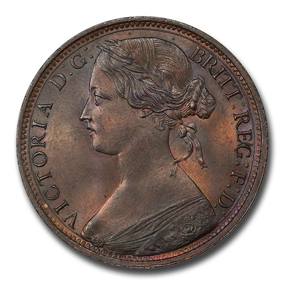 Buy 1863 Great Britain Penny Victoria MS-64 PCGS (Brown) | APMEX