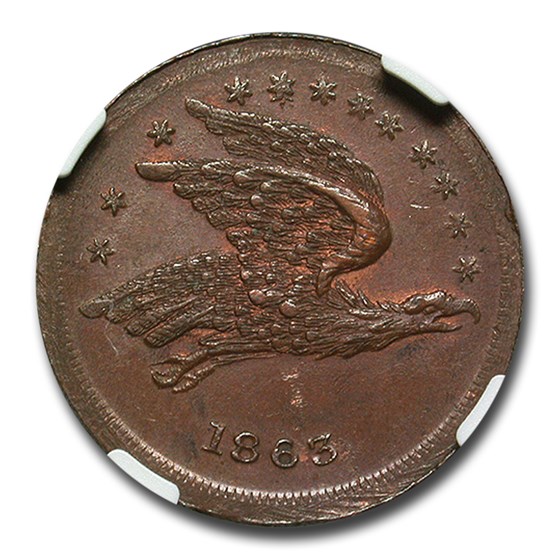 Buy 1863 I. Rees Civil War Token MS-64 NGC (Brown, F-165ES-1a) | APMEX