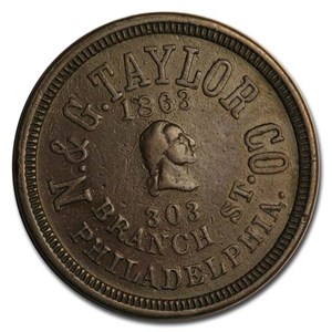 Buy 1863 Large Cent Civil War Store Card N&G Taylor Co. | APMEX